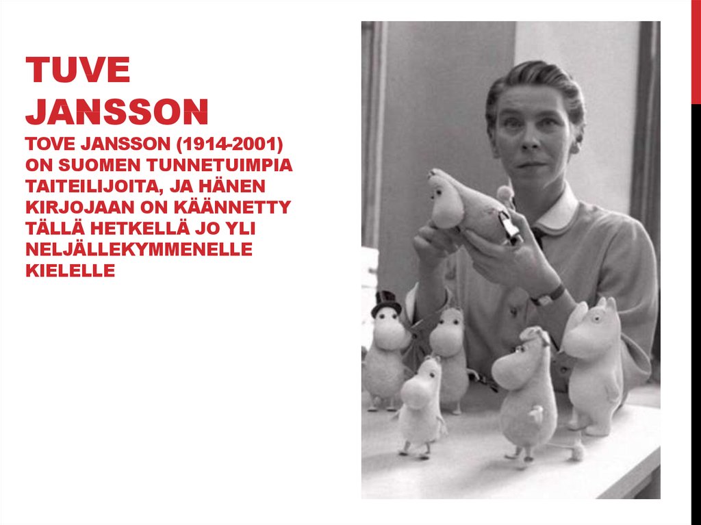 Tuve Jansson Tove Jansson (1914-2001) - презентация онлайн