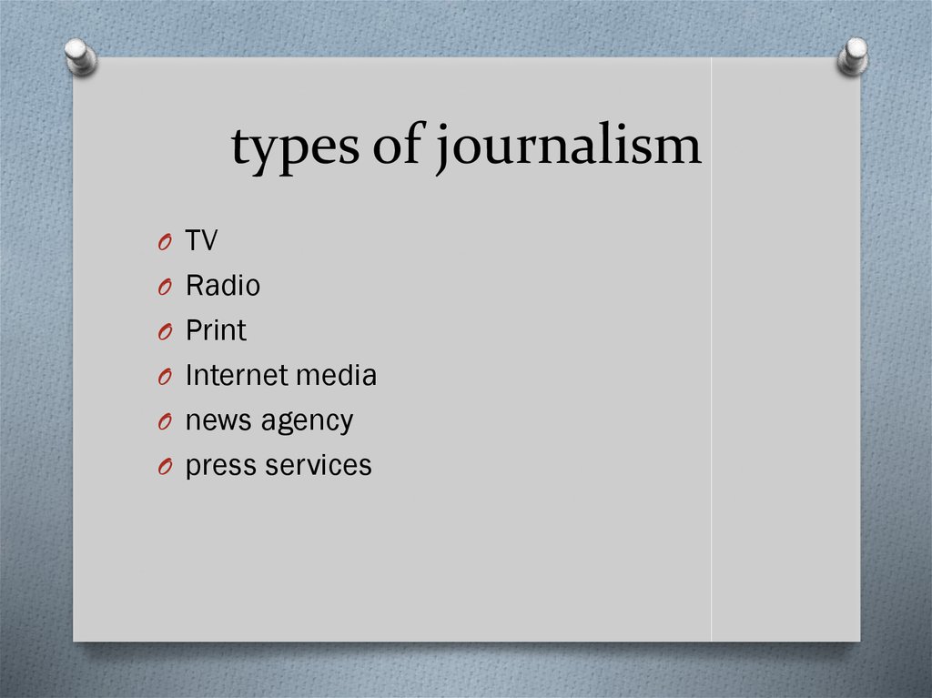 Journalism Online Presentation