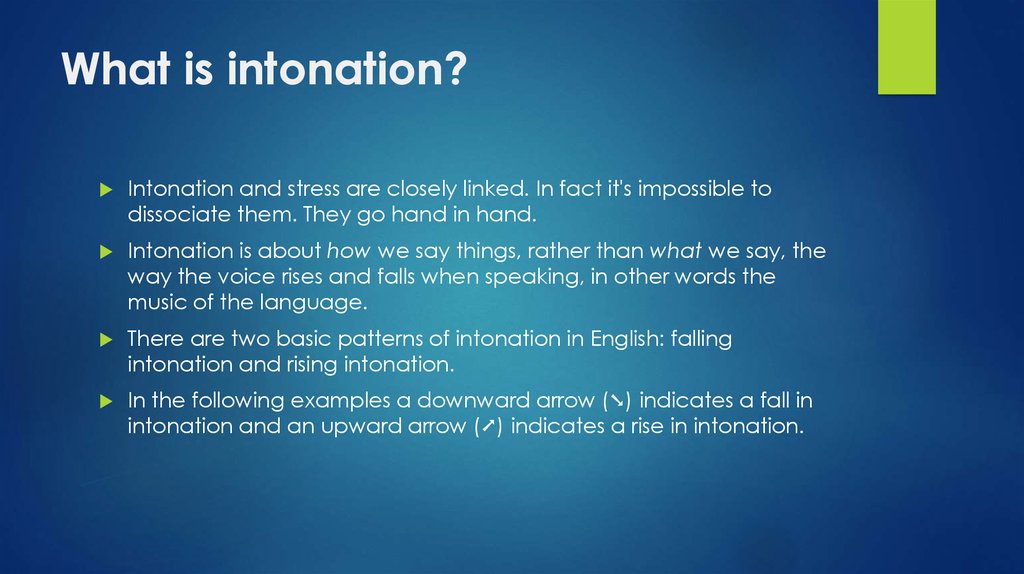 Intonation In English Pronunciation Online Presentation