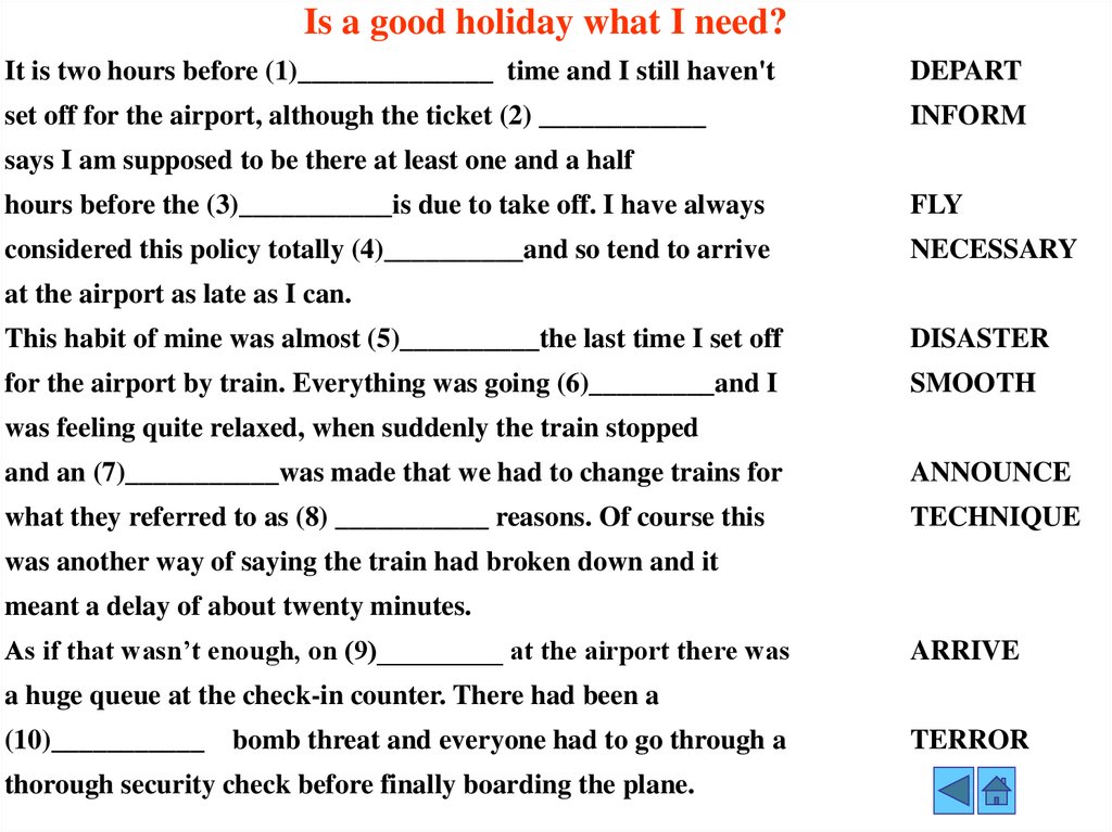 Read The Text Below Use The Word Given In Capitals At The End Of Each