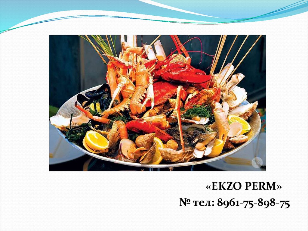 «EKZO PERM» Экзотические морепродукты в Перми - презентация онлайн
