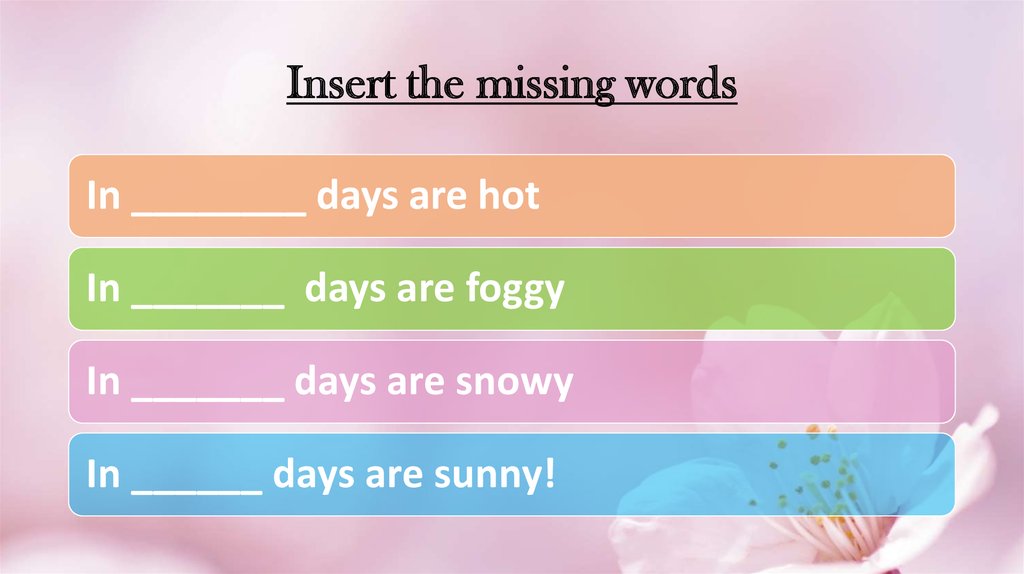What s Your Favourite Season 