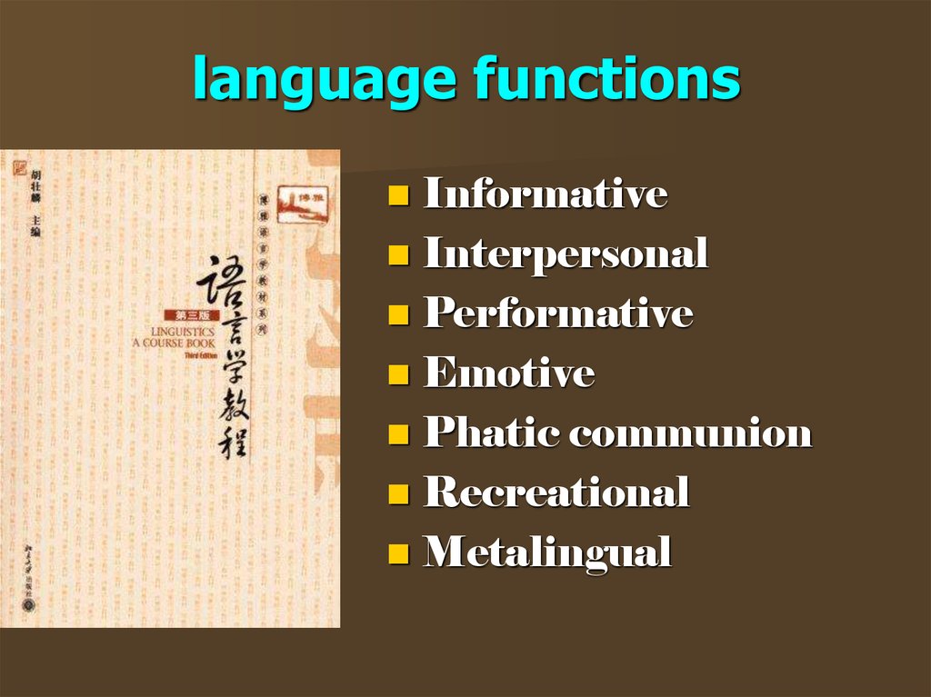 Linguistics An Introduction Online Presentation