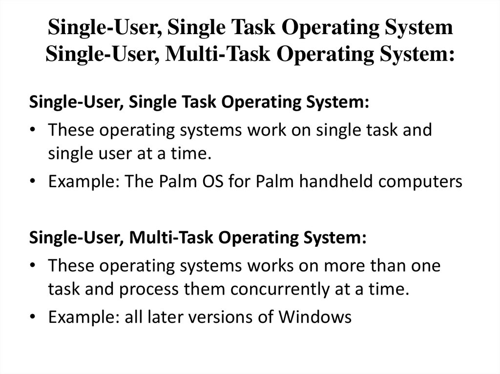 Operating System Types 